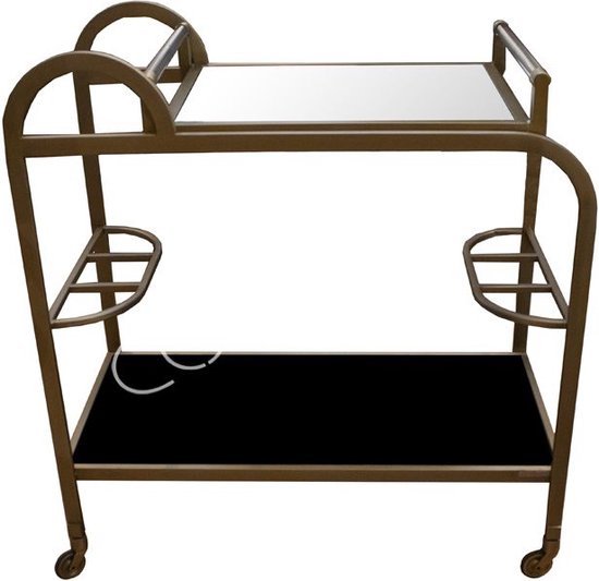 Colmore by Diga Bar Trolley Bar Cart met zwart en helder glas ...