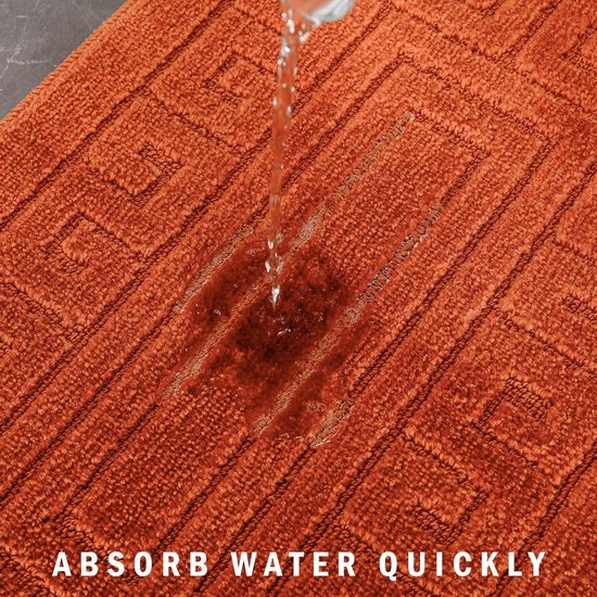 Anti-slip badmat in Griekse stijl - Set van 2 badmatten - Inclusief 1 ...