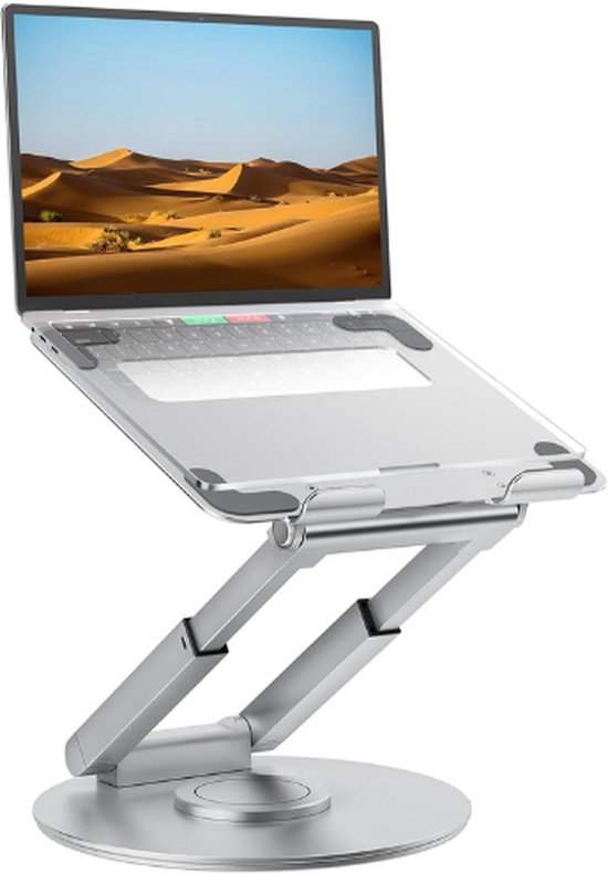 Staande Laptopstandaard Met 360° Draaibare Basis - Hoge Hoogte ...