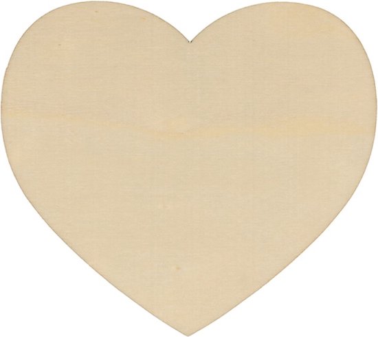 4 harten onderzetters 9.5x9.5cm - hout - Artemio | bol