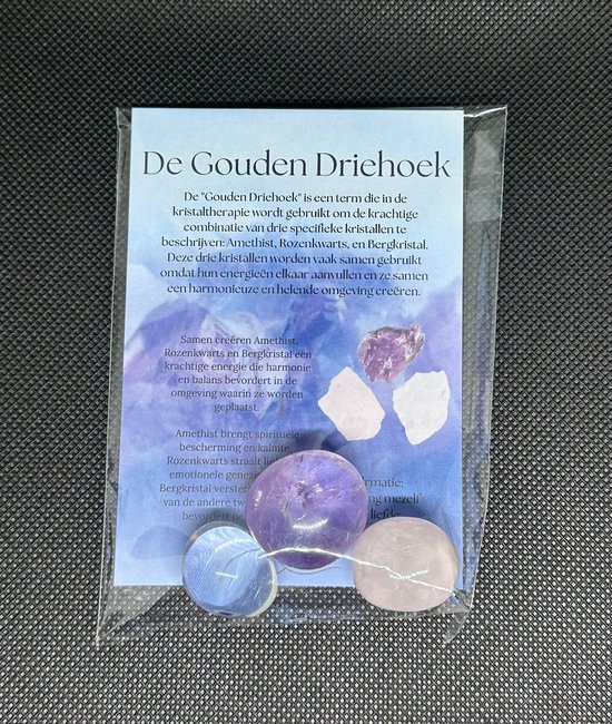 Gouden Driehoek getrommelde Edelstenen - Amethist- Bergkristal ...