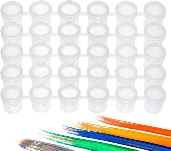 Verfstrepen verfbekers mini-verfpot 30 potten 3 ml verfpotten ...