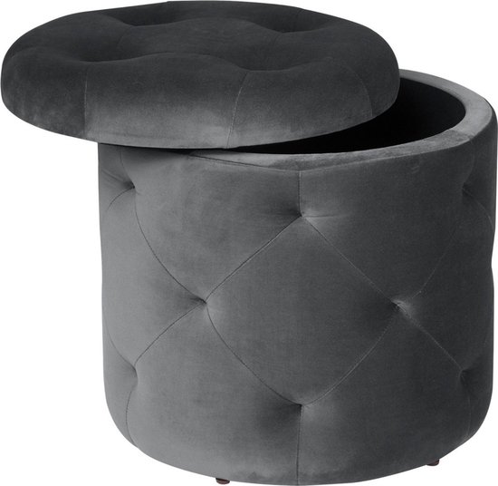 Grote poef met opbergruimte - stijlvol & stevig - verborgen ...