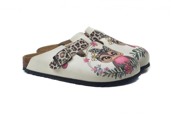Goby - Wild Owl Dames Clogs - Handgemaakt - Uilenprint - Maat 36 | bol