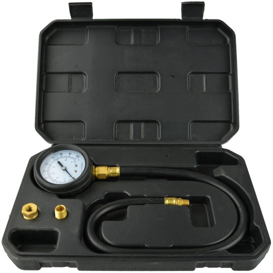 GEKO Drukmeter voor motorolie - Metalen manometer - Flexibele slang ...