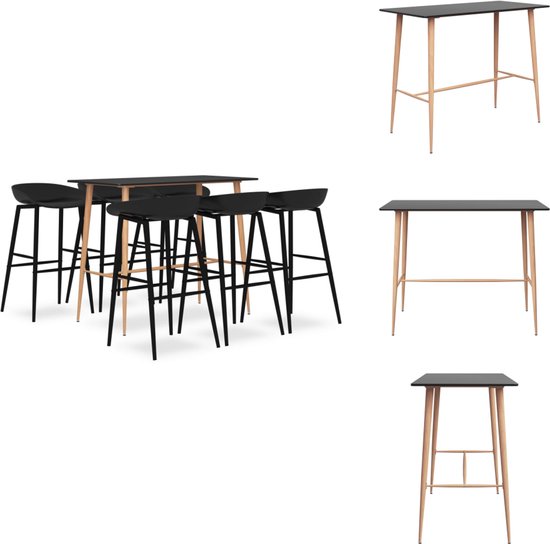 vidaXL Barset - Barsets - Bar Set - Bar Sets - 7-delige Barset zwart | bol