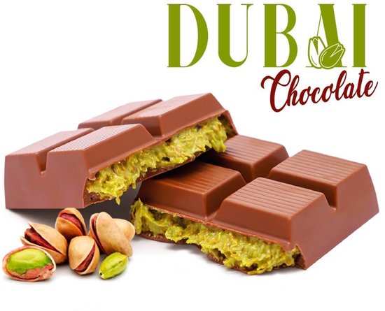 Dubai Chocolade XXL - 70% Pistache & Knafeh - 200 Gram - Extra Crunchy ...