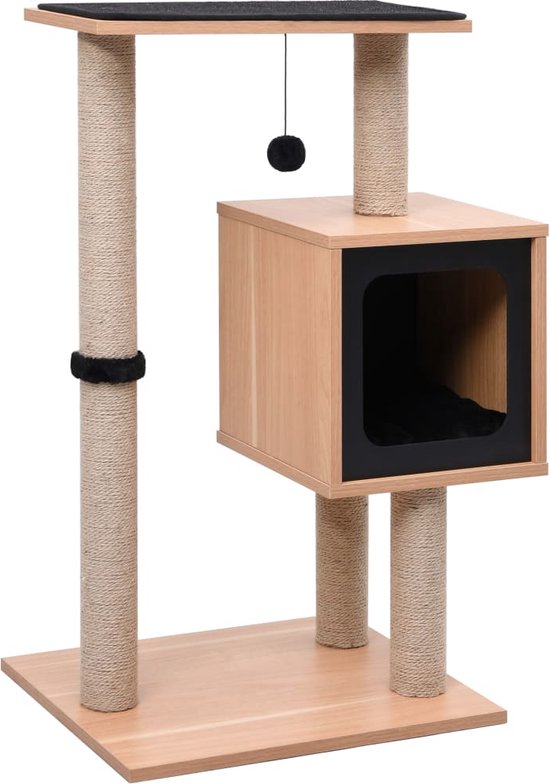 vidaXL Kattenkrabpaal met Sisal Krabmat - 82 cm Kattenkrabbers ...