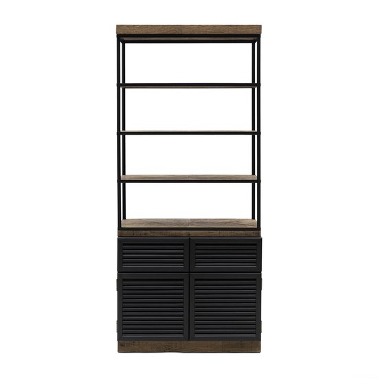 Riviera Maison Stanford Book Cabinet - Reclaimed Oakwood, Poplarwood ...