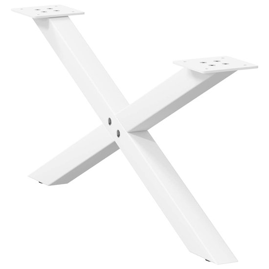 vidaXL Salontafelpoten - X-vorm - Wit - Set van 2 Salontafel Potten ...