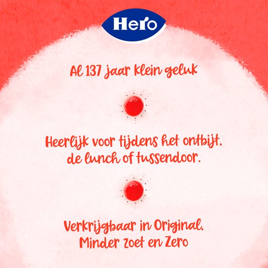 Hero Jam Minder Zoet Bosvruchten - Broodbeleg - Jam - 6 potten à 325g | bol