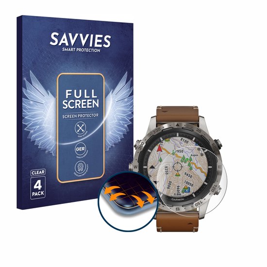 Savvies - Screenprotector voor Garmin Marq Adventurer - Folie ...