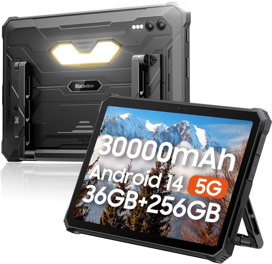 Blackview Active 10 Pro 5G Outdoor Tablet - 11" 36(12+24)GB+256GB 30000mAh 55W Snel... | bol