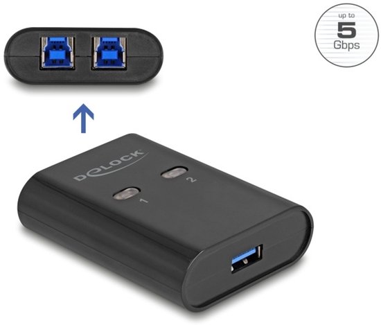 Delock USB 5 Gbps Switch 2 PC to 1 device | bol