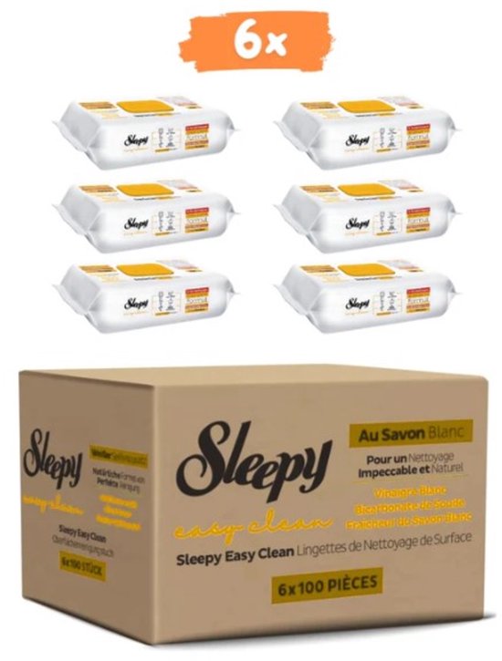 Sleepy Easy Clean, Gele Pakket 6 x 100, 600 Schoonmaakdoekjes ...