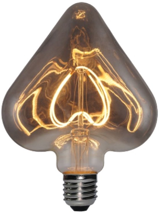 Daylight Italia LED Vintage Filament Heart Smoky Grey E27 220/240V 5W ...