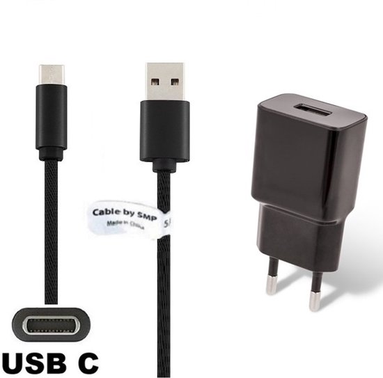 OneOne 2A lader + 1,2m standaard USB C kabel. Oplader adapter past op ...