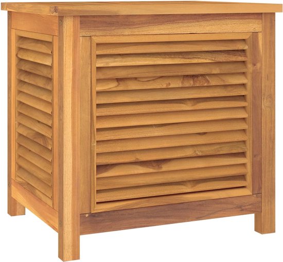 vidaXL Tuinbox 60x50x58 cm Massief Teakhout Houten Opbergbox - Teak ...