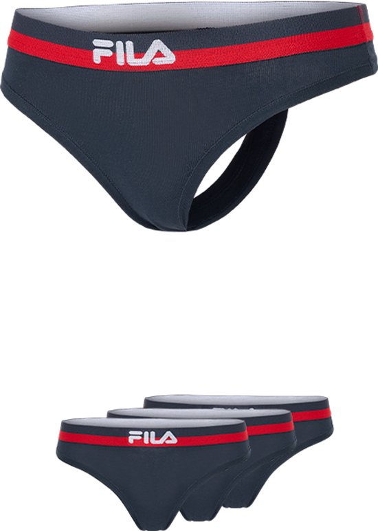 Fila Urban String Gekleurde Waistband - Maat L - 3 Pack - Navy | bol