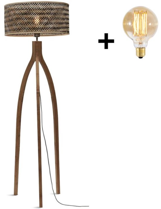 Floor Lamp - JAVA - 3-Legs - Bamboo | bol