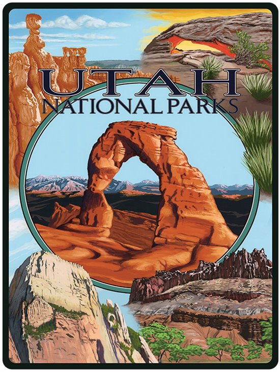 Signs USA - wandbord - dibond - Utah national Parks - 60 x 45 cm | bol