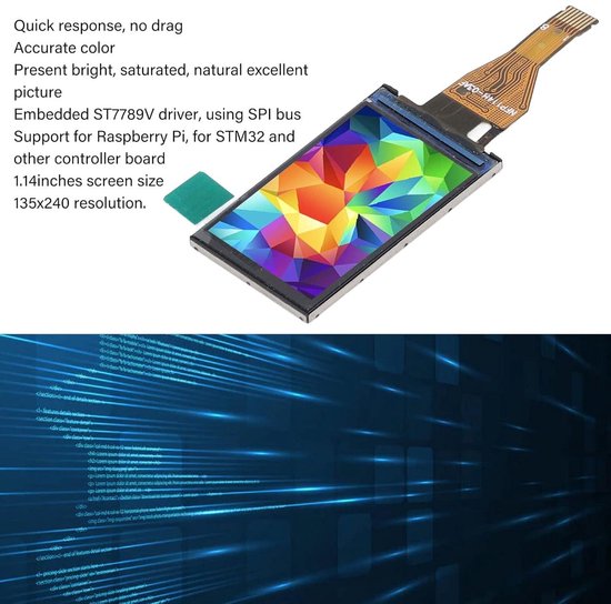IPS-displaymodule 135x240 TFT Resolutie SPI-interface ST7789V Drive-in ...