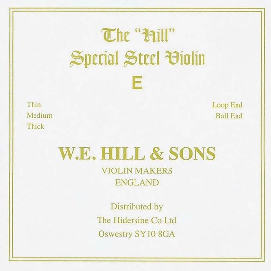 W.E. Hill & Sons H-4410WL violin string E-1 light, loop end | bol