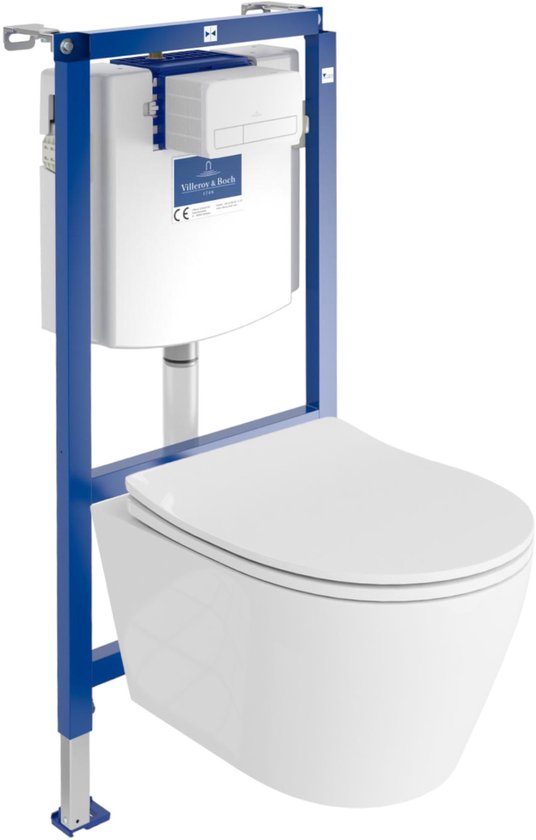 Villeroy&Boch Inbouwreservoir Complete Toiletset ViConnect H112 - Inbouw WC Hangtoilet... | bol