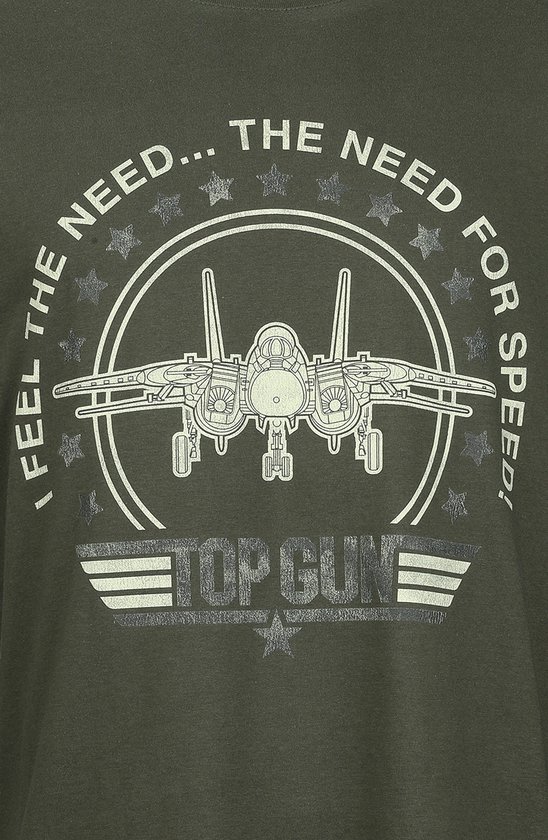 Top Gun Need for Speed T-shirt olijf M Katoen - Duurzaamheid, Fan merch ...