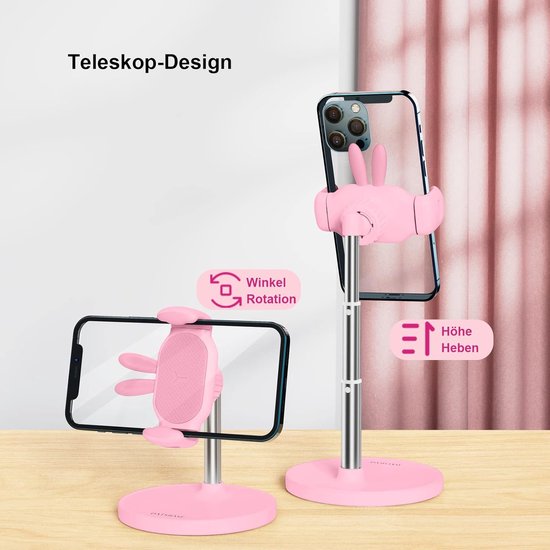 Goodivery ® Leuke mobiele telefoonstandaard voor tafel, verstelbare ...
