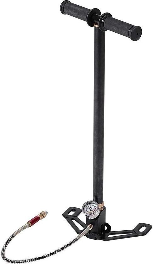 3-stage 4500psi hogedruk handpomp voor luchtbuks - wolfraamstaal ...
