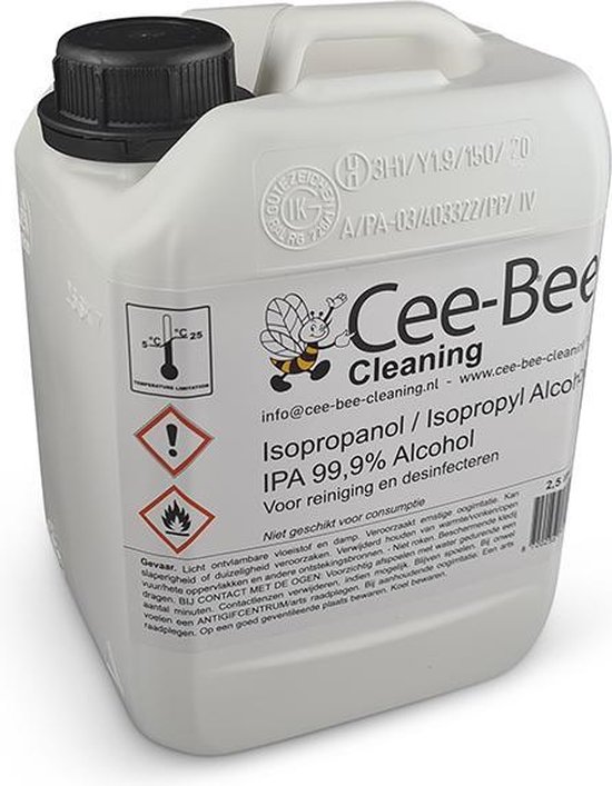Cee-Bee Isopropanol | Isopropyl | IPA 99.9% Alcohol | 2,5 liter | bol