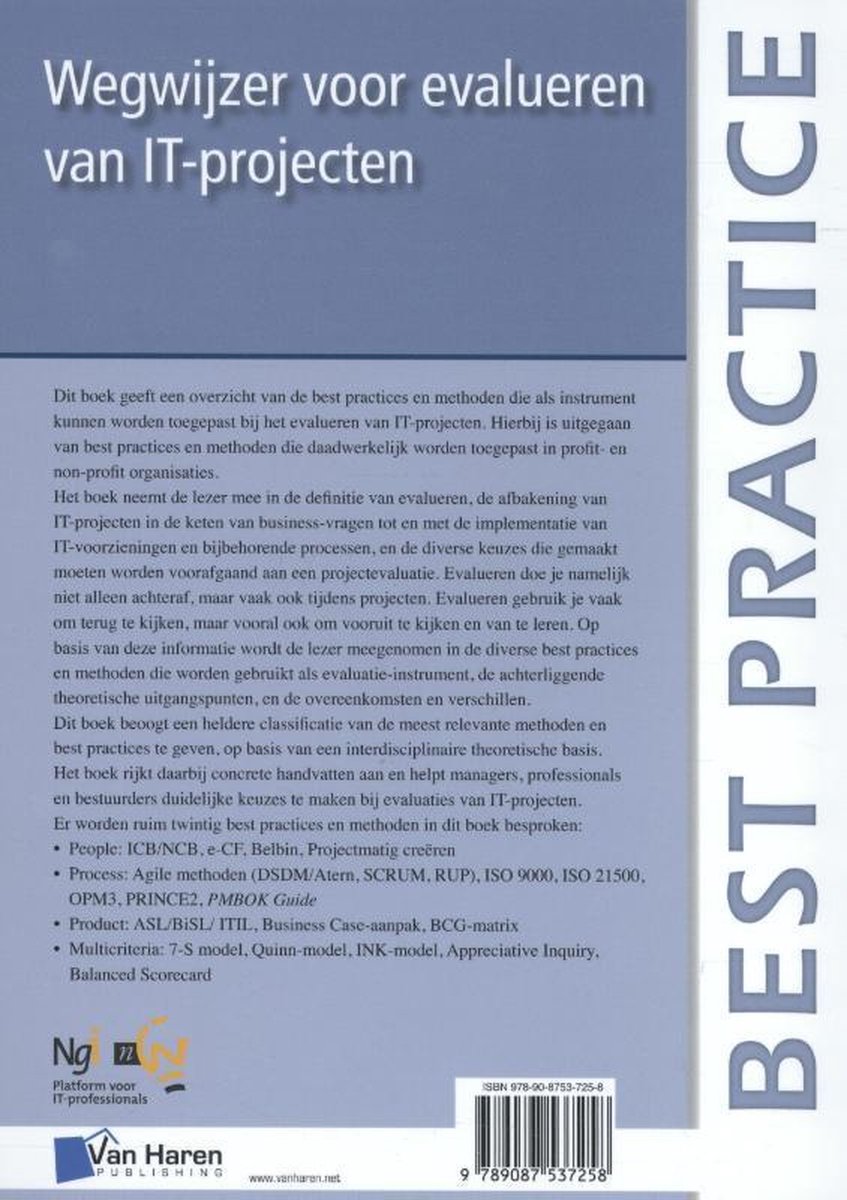 Wegwijzer voor methoden bij evalueren van IT-projecten | 9789087537258 ...