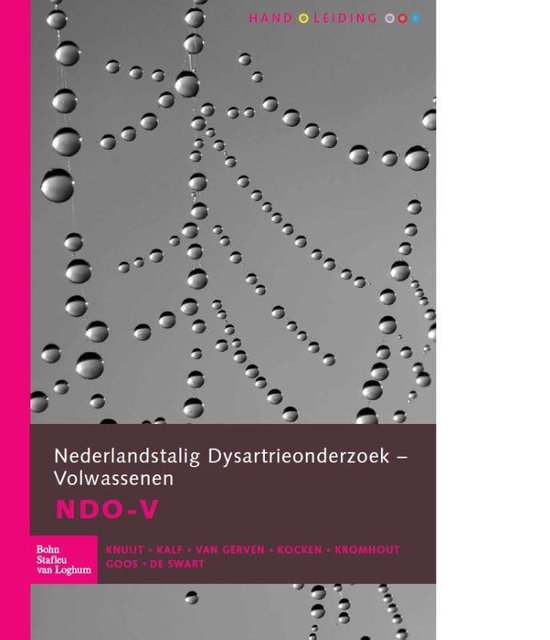 Nederlandstalig Dysartrie Onderzoek volwassenen (NDO-V) - complete set ...