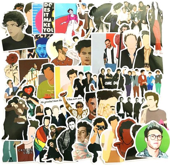 One Direction stickers - 1D sticker mix voor laptop, agenda, muur etc ...