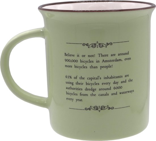 Memoriez Mok Fiets Amsterdam - Set van 2 | bol.com