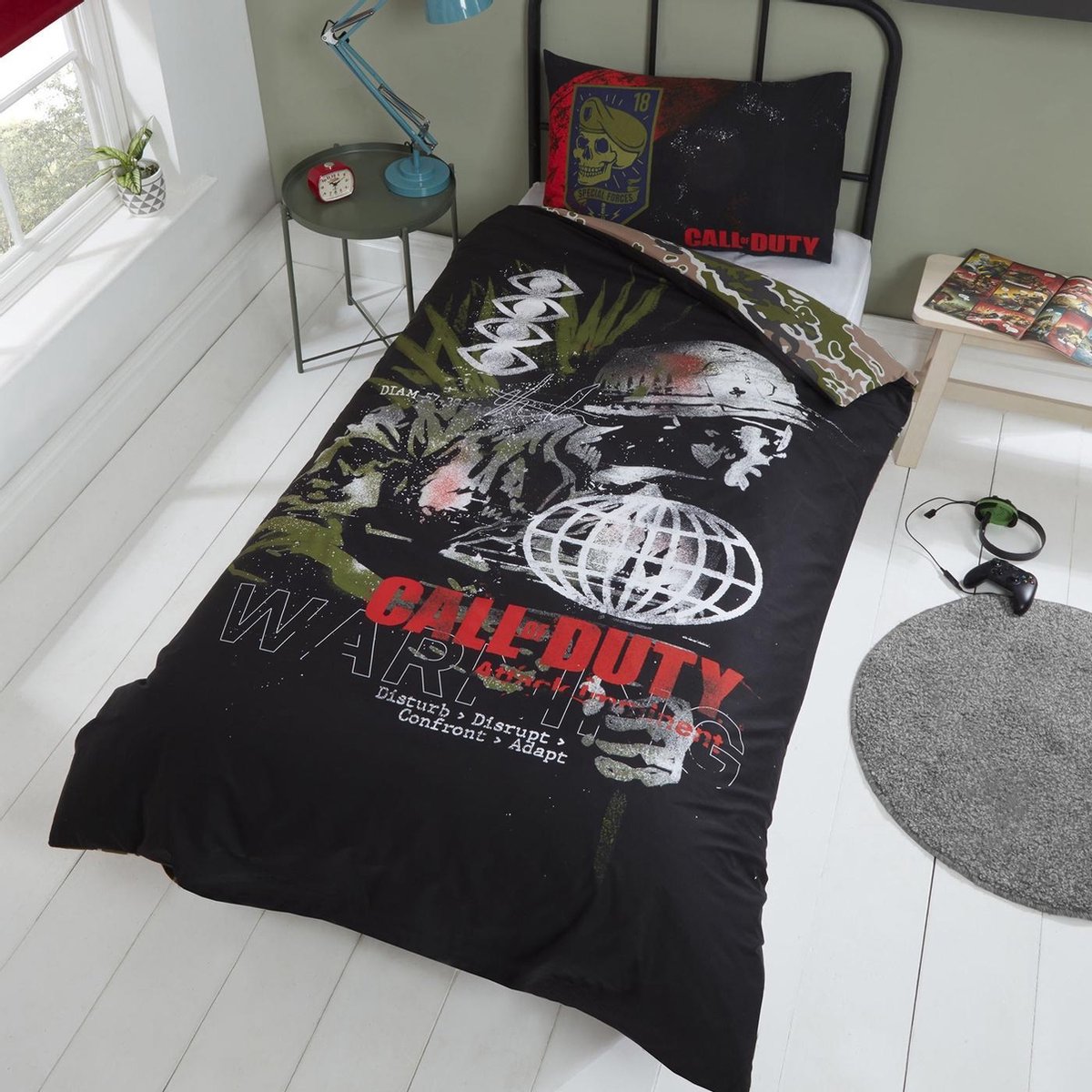 Call of Duty Dekbedovertrek Warning - Eenpersoons - 135 x 200 cm - Poly ...