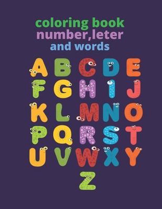 coloring book, number, leter and words, Paul Azer | 9798558641417 ...