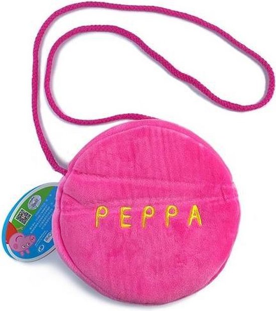 Peppa Pig tasje - roze 16CM - Tas met rits en koord voor kinderen ...