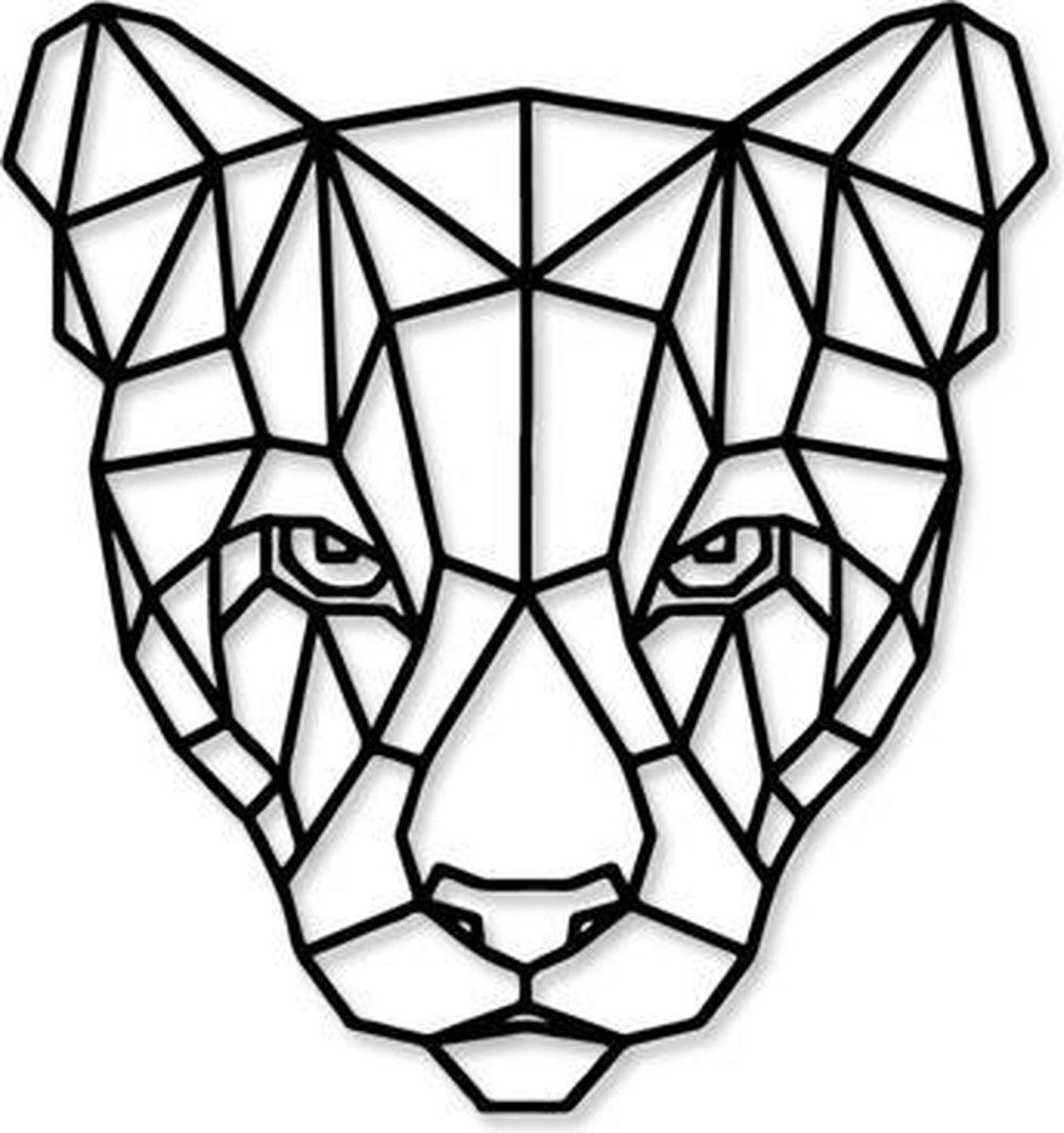 Geometrische Panter / Muurdecoratie / wanddecoratie / schilderij | bol.com