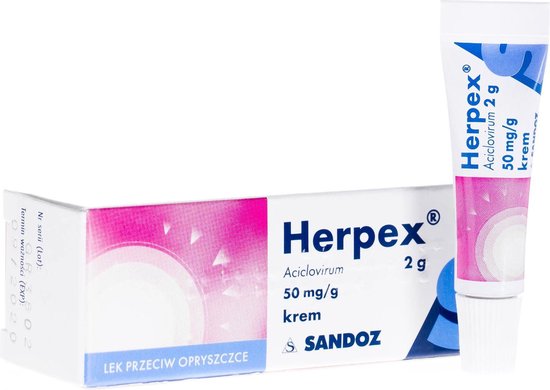 Herpex 50mg/gr van Sandoz, tube van 2 gr. | bol