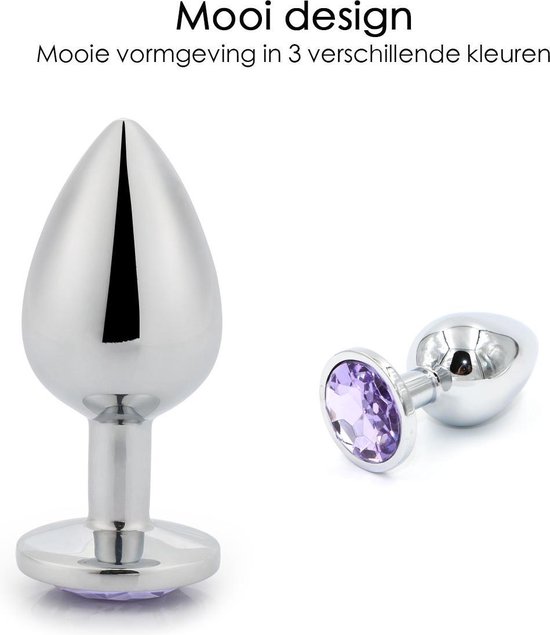 Metalen Buttplug Set 3 Delig Anal Plug Set Voor Vrouwen En Mannen