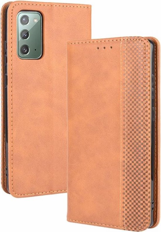 Vintage Book Case - Samsung Galaxy S20 FE Hoesje - Bruin | bol.com
