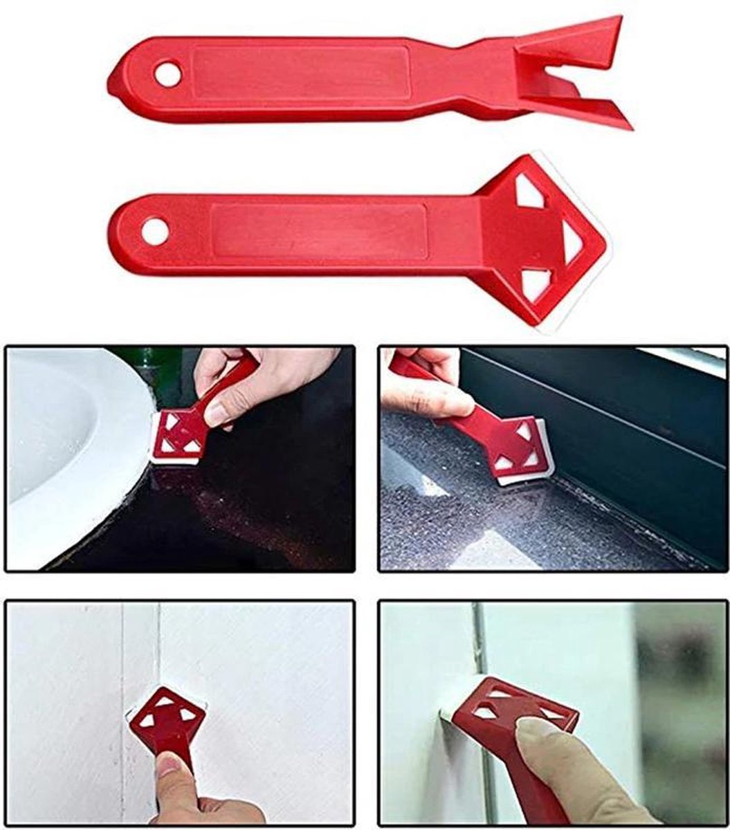 Schraper - Kit schraper 2 stuks - Lijm Schraper - Kitspatel - Kit tool ...