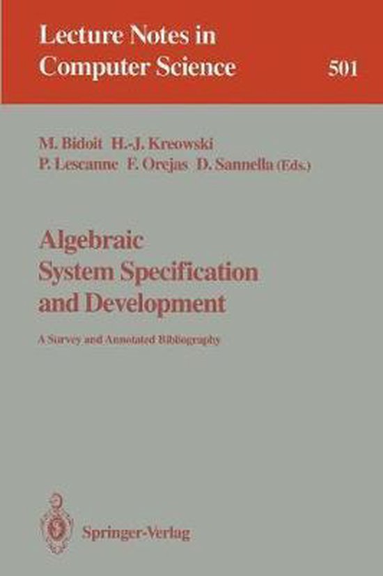 Algebraic System Specification and Development | 9783540540601 | Boeken ...