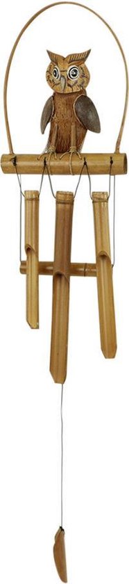 Windgong bamboe Uil - Bamboe - 107x20x4 cm - Bruin - India - Sarana ...