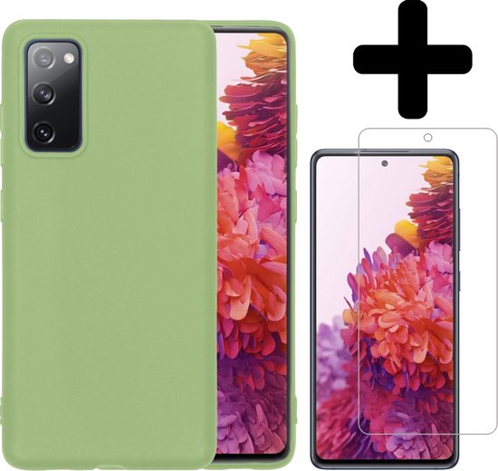 Hoesje Geschikt voor Samsung S20 FE Hoesje Siliconen Case Met Screenprotector - Hoes... | bol