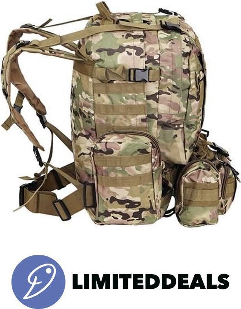 Militaire survival rugzak - Camouflage rugtas - 48.5L inhoud - Scheur ...