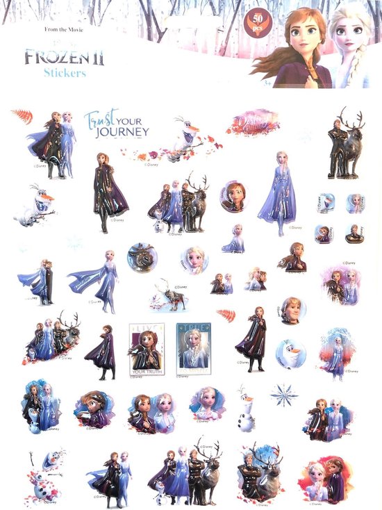 Disney Frozen 2 Stickers - 50 3D stickers | bol.com