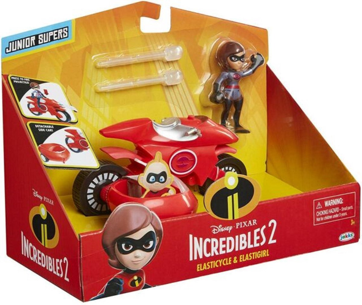 The Incredibles 2 - Elasticycle & Elastigirl Vehicle Playset | bol.com